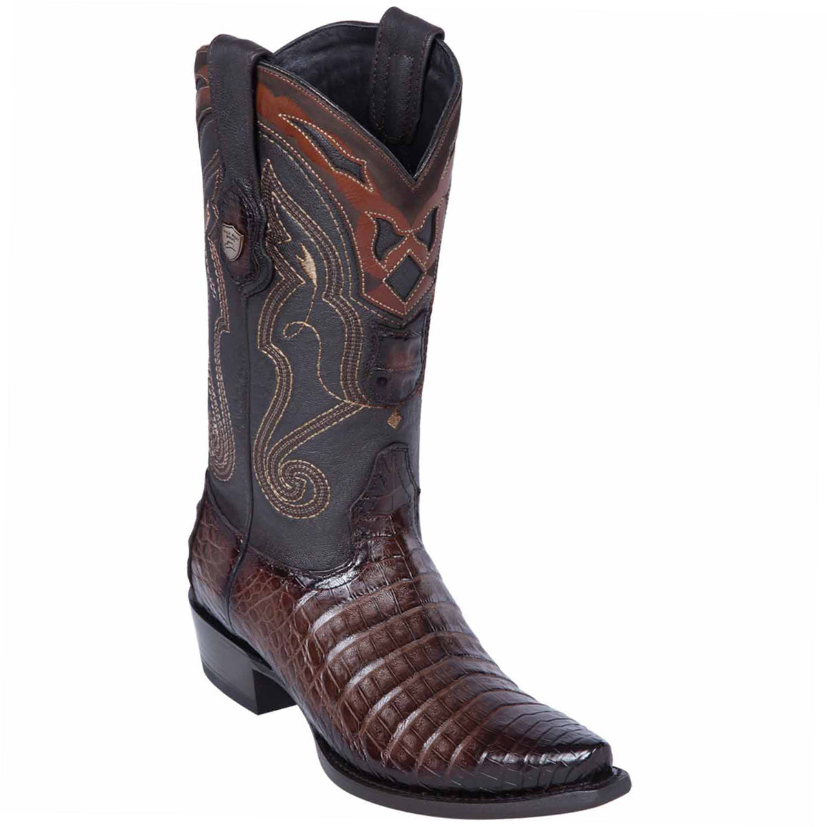 Mens Caiman Boots Brown Snip Toe – OvercoatUSA