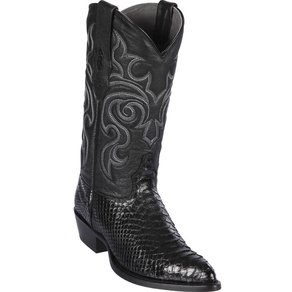 Black Python J-Toe Western Boots – OvercoatUSA