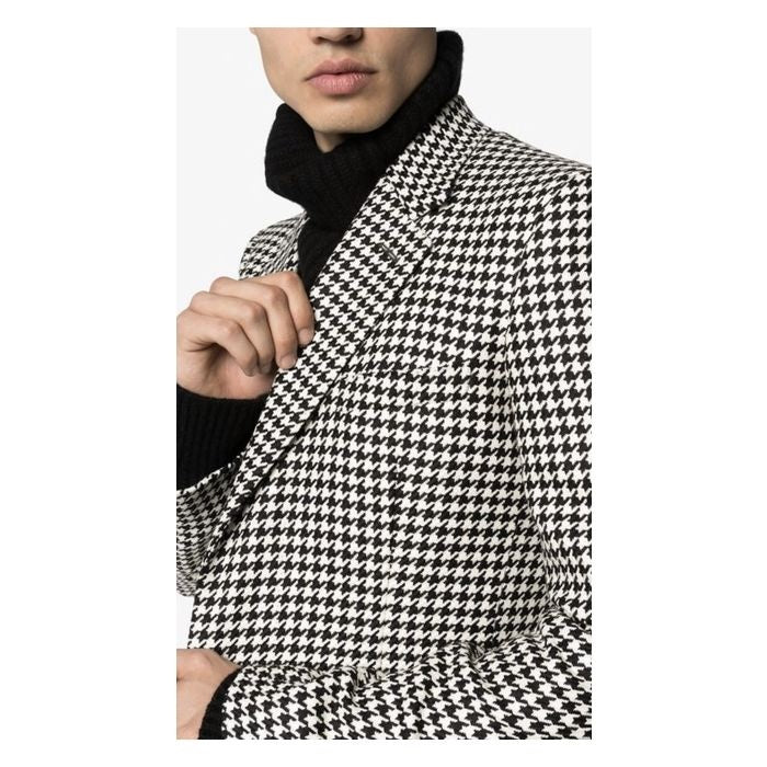Interesting Black And White Houndstooth Blazer Photos