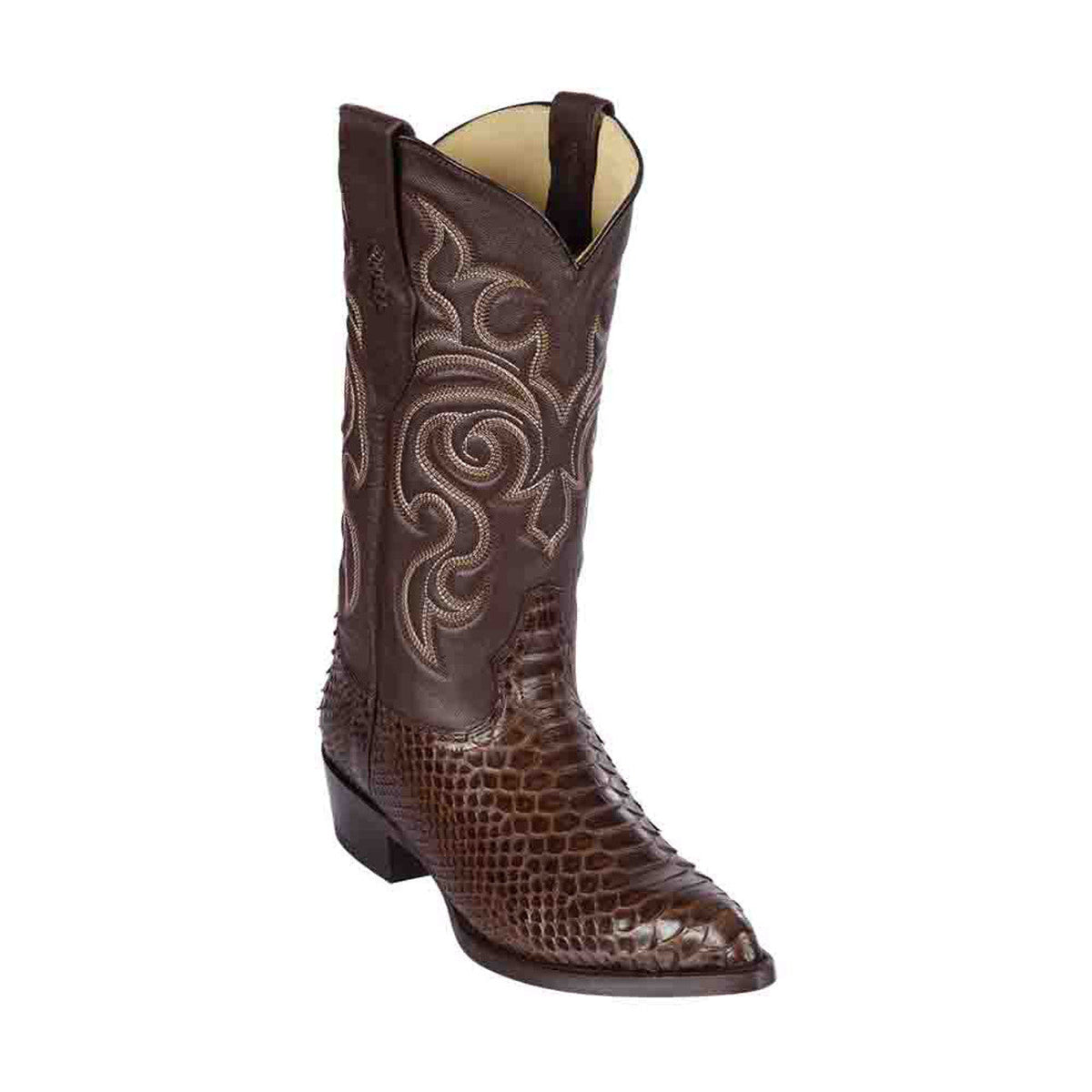 Los Altos Men's Rich Brown Genuine Python Snakeskin Boots – OvercoatUSA