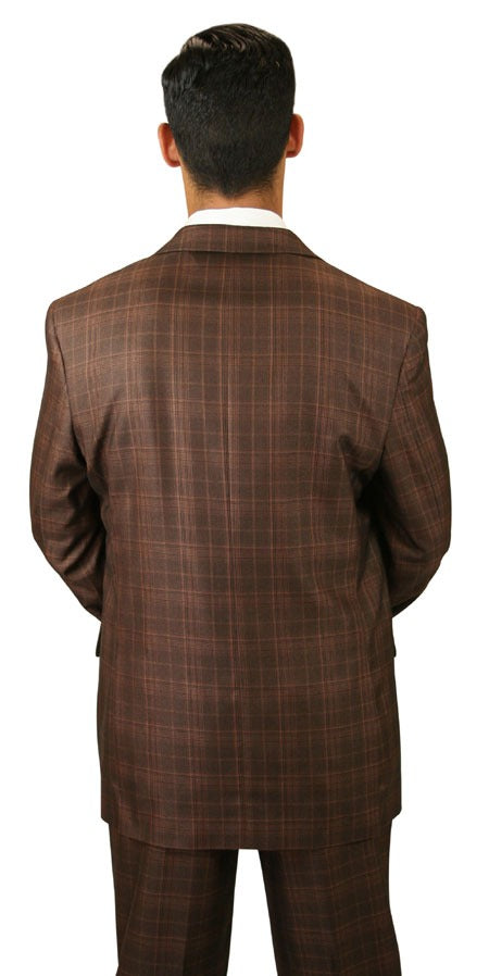 Garrett Plaid Suit - Chestnut – OvercoatUSA