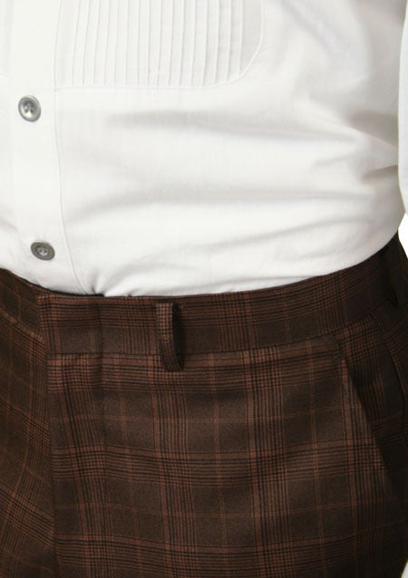 Garrett Plaid Suit - Chestnut – OvercoatUSA