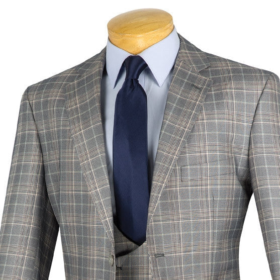 Renaissance Collection - Regular Fit 3 Piece Suit Gray – OvercoatUSA