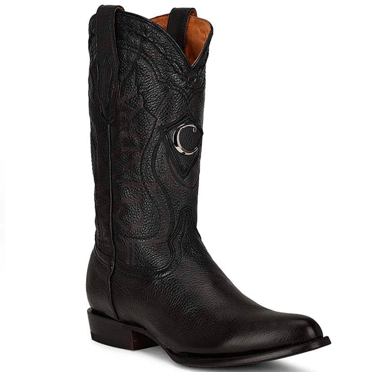 Round Toe Deer Cowboy Boot – OvercoatUSA