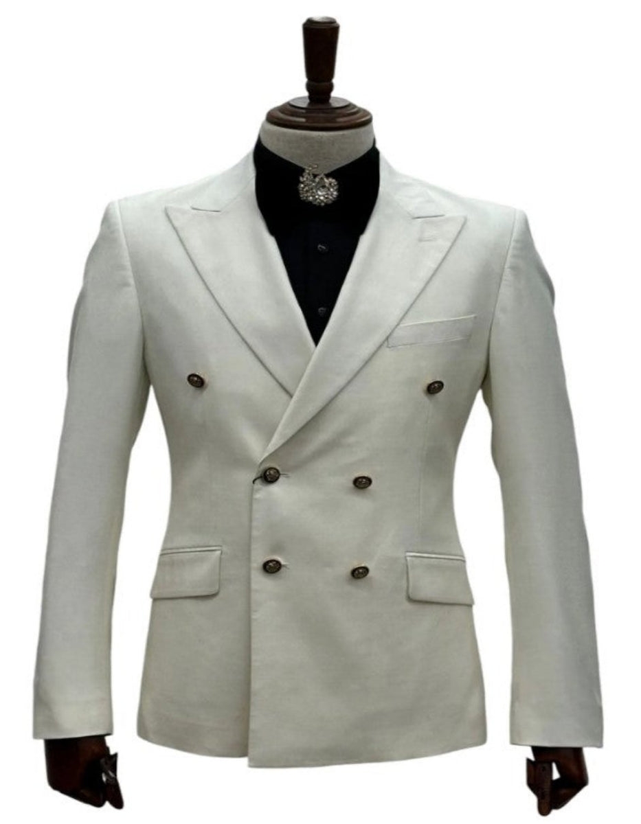 Ivory Wedding Suit - Cream Tuxedos Suit - Ivory Dinner Jacket Plus Pan ...