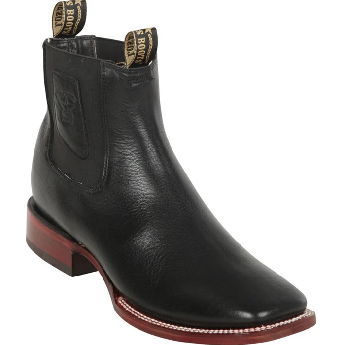 Los Altos Boots - Mens Dress Cowboy Boot - Low Priced Belmont Black Sq ...