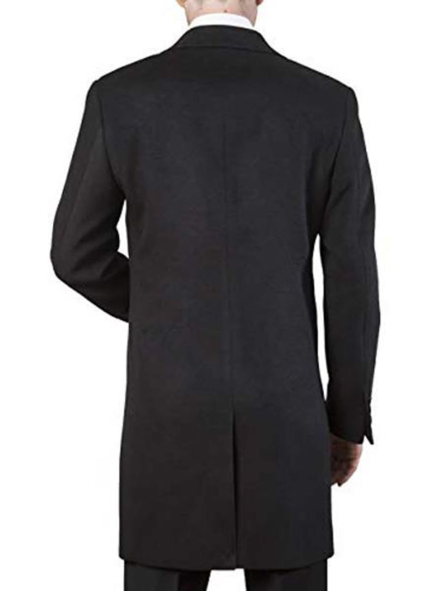 Mens Modern Fit Polyester ~ Viscose ~ Spandex Black Long men's Dress T ...