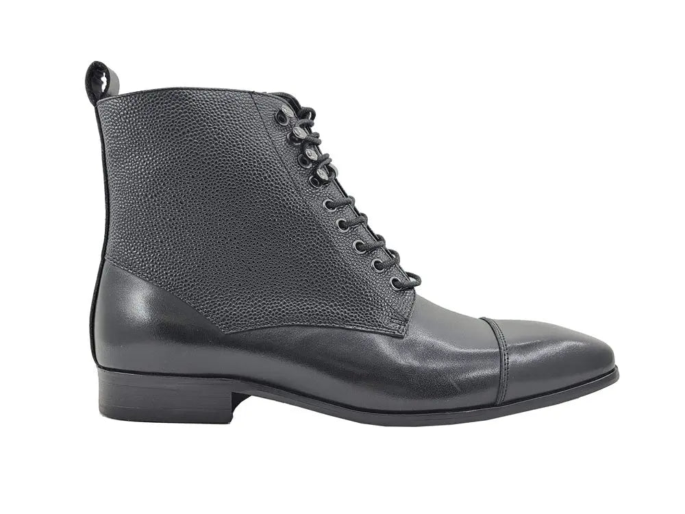 Brogue Cap Toe Leather Boot – OvercoatUSA