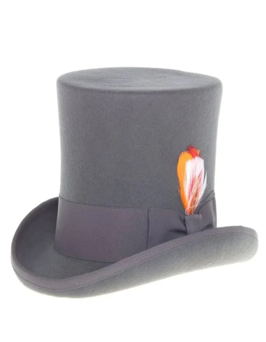 Victorian Steampunk Top Hat - 1800 19th Century - Dressy Loden Felt To ...