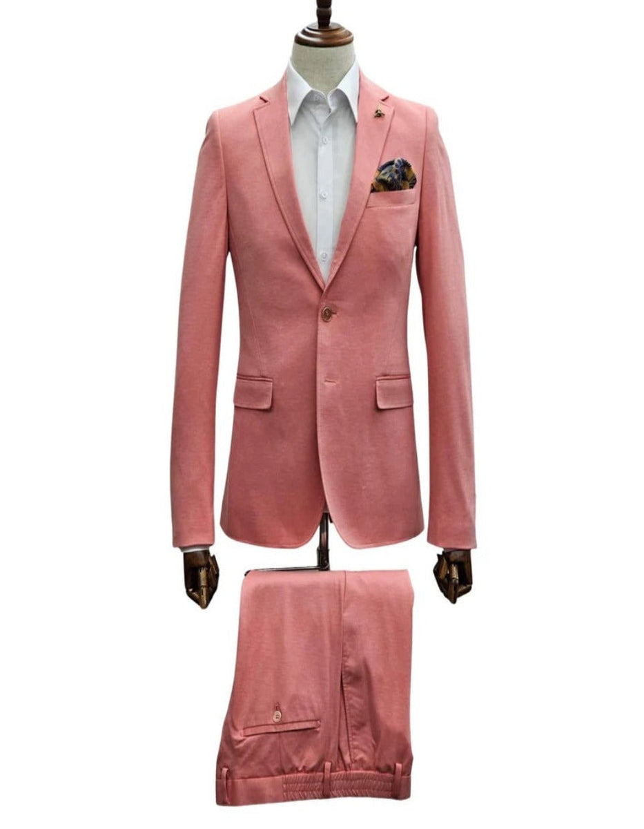 Coral Suit - Salmon Color Suit - Summer Suit – OvercoatUSA