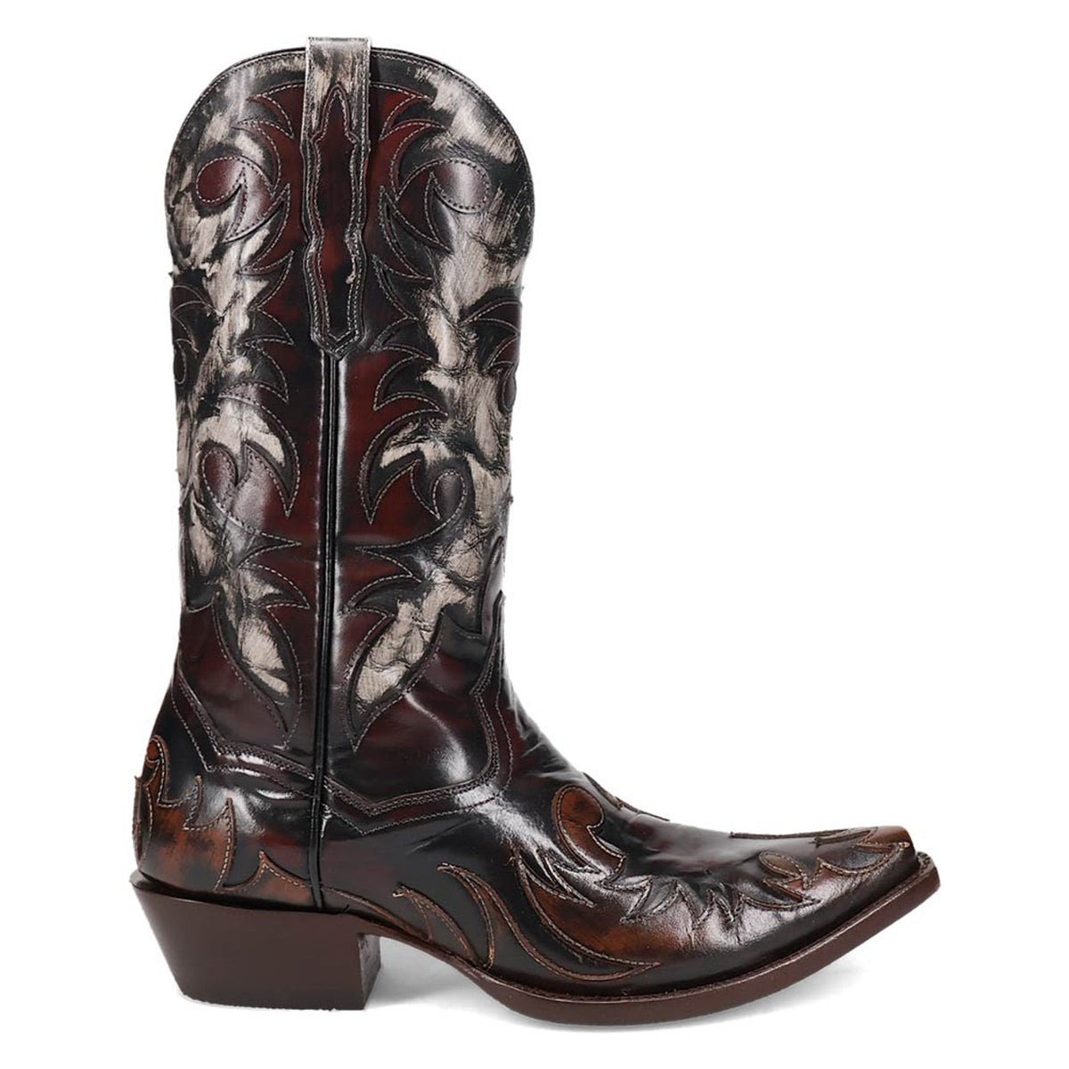 Dan Post Men's Emilio Western Black Outlay Snip Toe Boots – OvercoatUSA