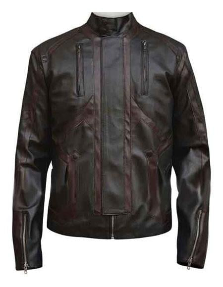 Men's Bucky Barnes Dark Brown Zipper Cuffs Jacket Barn Jackets ...