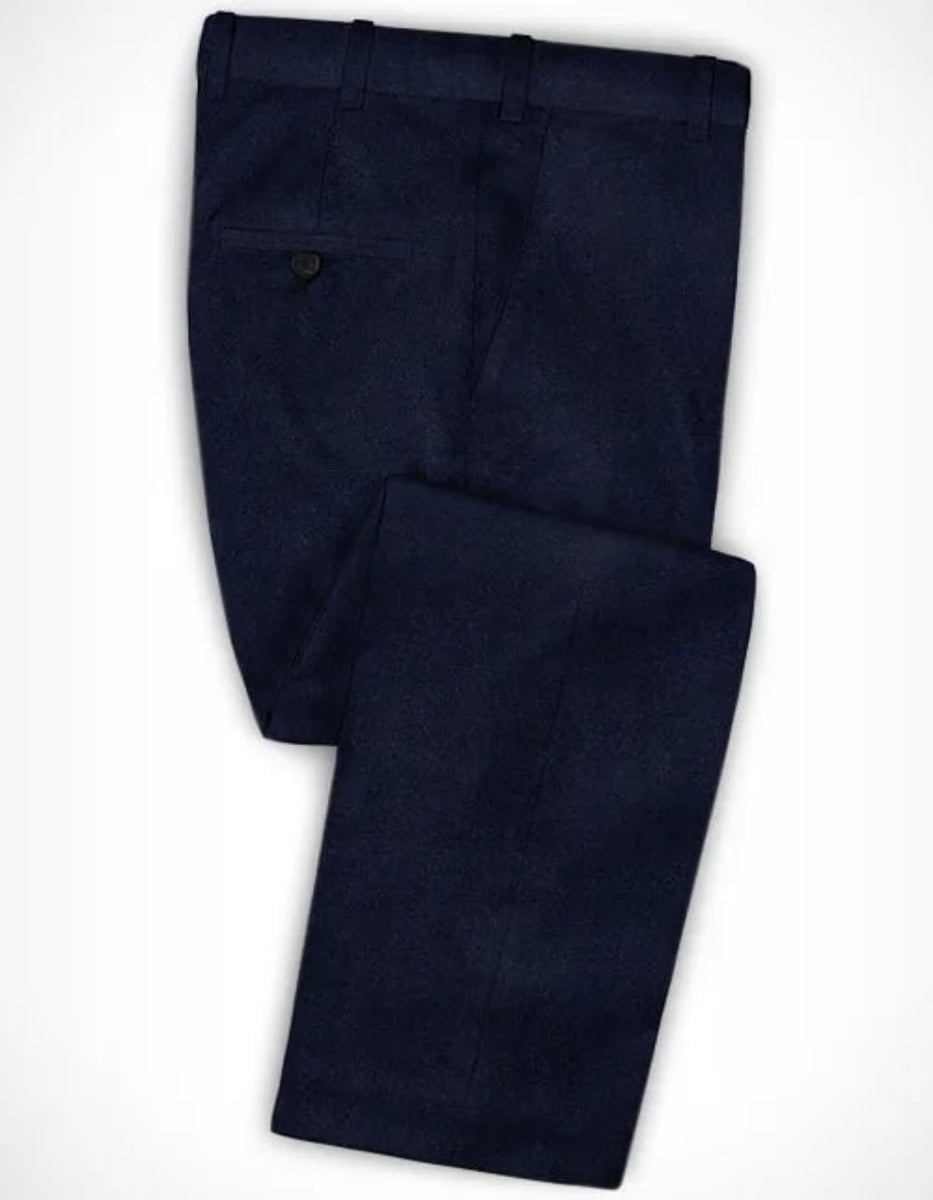Dark Blue Formal Business Men Suits | Blend Wedding Groomsmen Suits ...