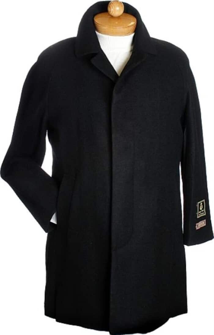Dark color black 3 Quarter Wool fabric Jacket - men's Overcoat ...