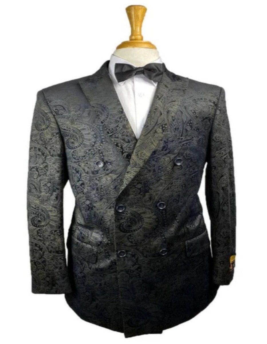 Mens 6 Button Double Breasted Black Velvet Suit – OvercoatUSA