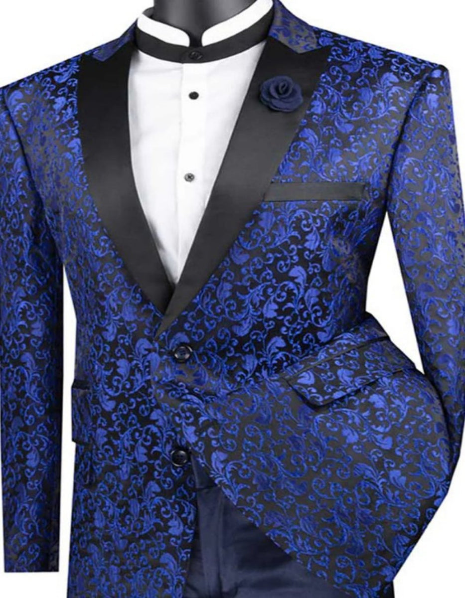 Blue Prom Suit - Blue Homecoming Outfits For Guys Floral Design Blue ...