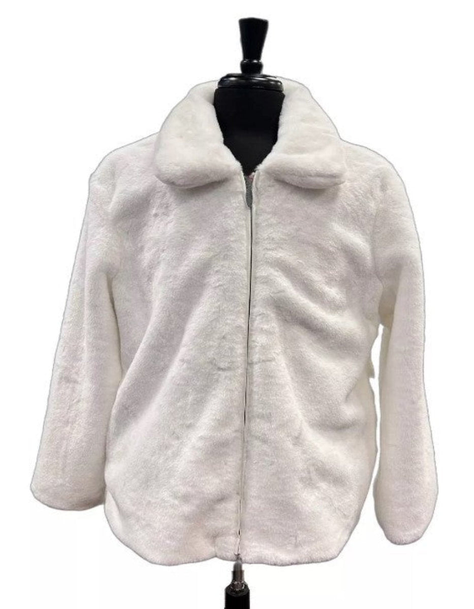 Mens Fur Short Coat White – OvercoatUSA