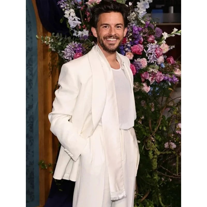 Jonathan Bailey Bridgerton Premiere White Suit – OvercoatUSA