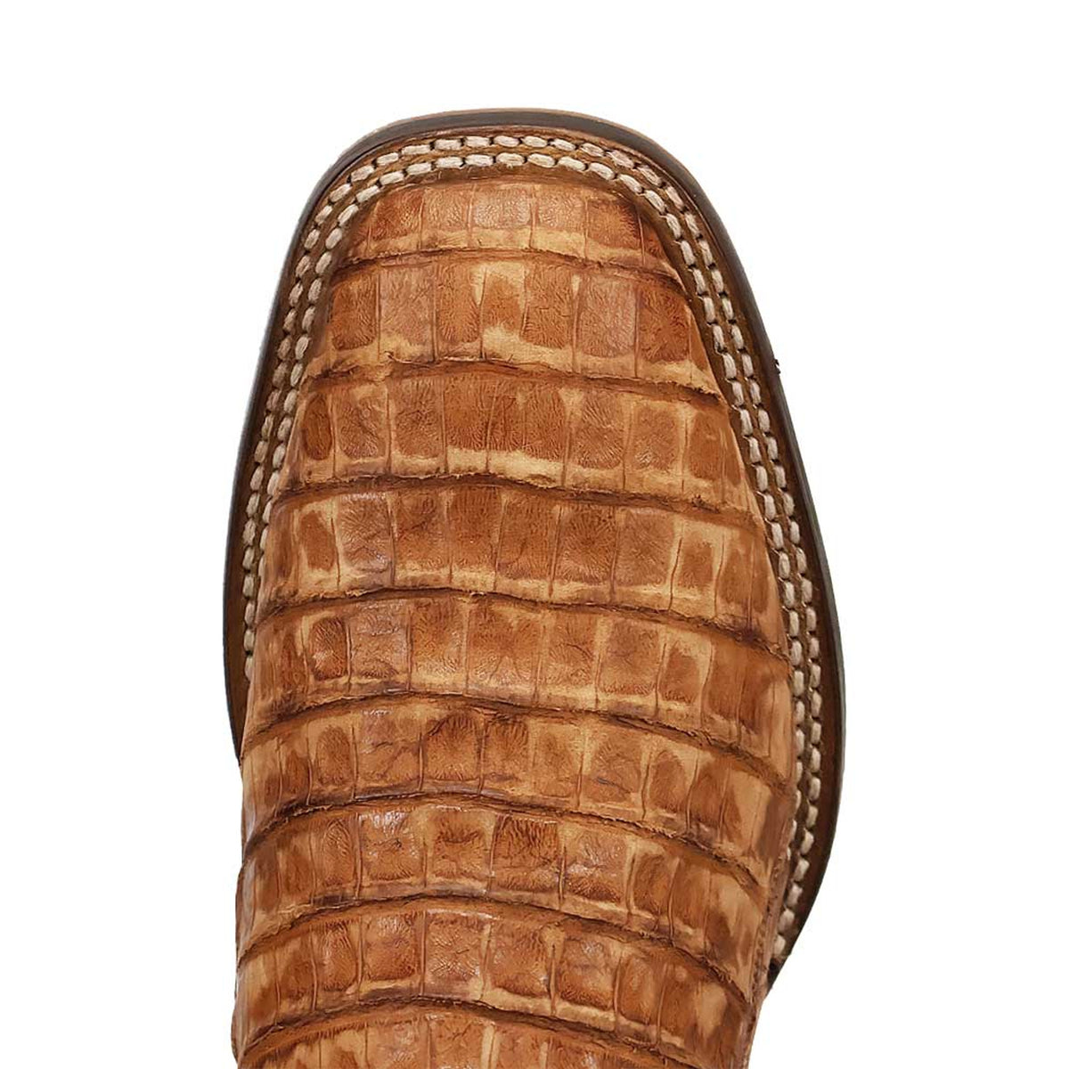 Dan Post Men’s Leon Brass/Brown Caiman Leather Western Boots – OvercoatUSA