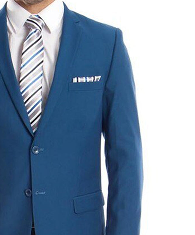 Ultra Slim French Blue Men's Suit – OvercoatUSA