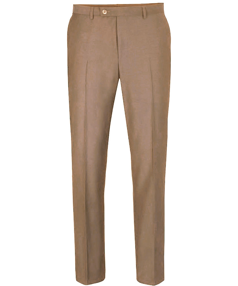 Classic Solid Textured dark Tan Suit with Vest – OvercoatUSA