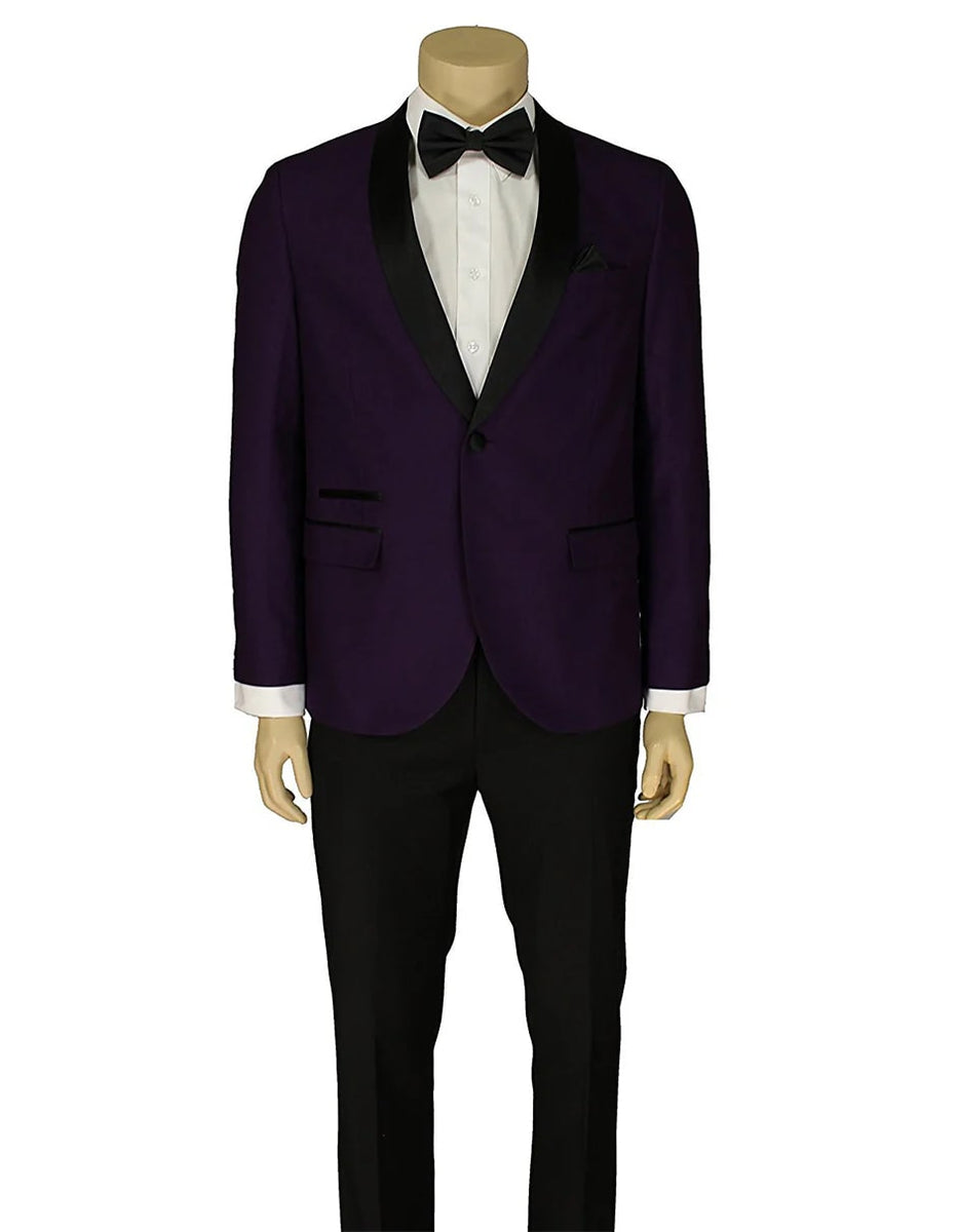 Purple Prom Suit - Purple Prom Outfit - Purple Prom 1 Button Tuxedo ...