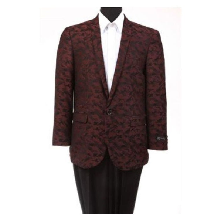 Men's Slim Fit Fashion Jacket Burgundy Wine Maroon Color – OvercoatUSA