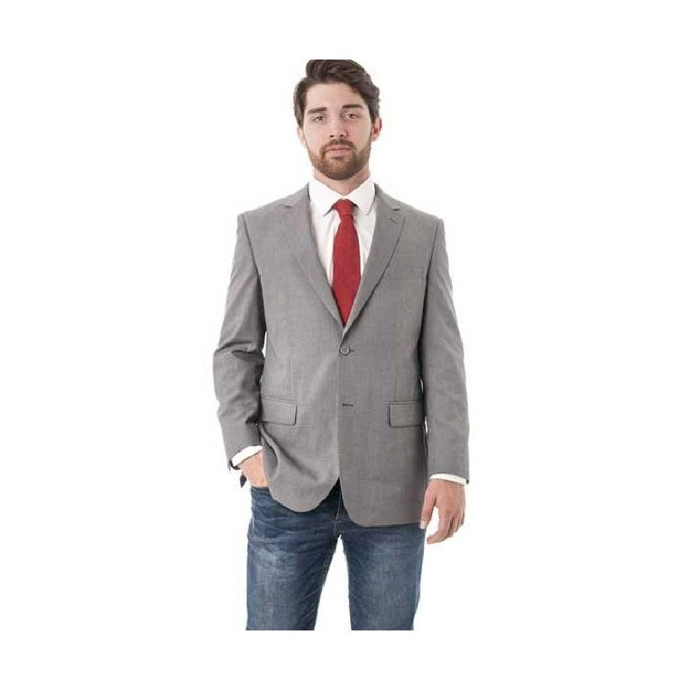 Men's Grey Two Button Classic Fit Double Vent Blazer – OvercoatUSA