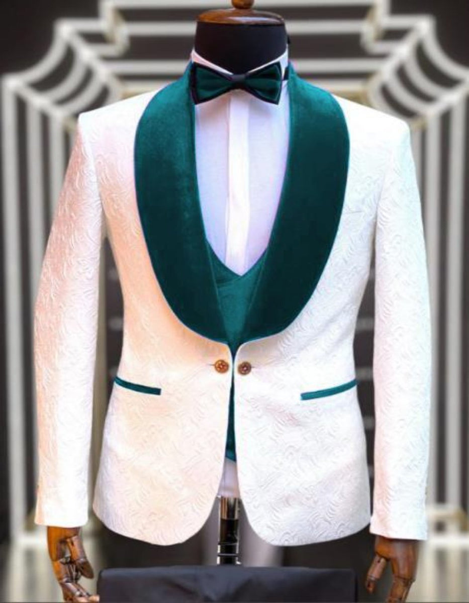 "Dark Teal Tuxedo" - Mens Teal Prom Suit - Teal Blue Suit – OvercoatUSA