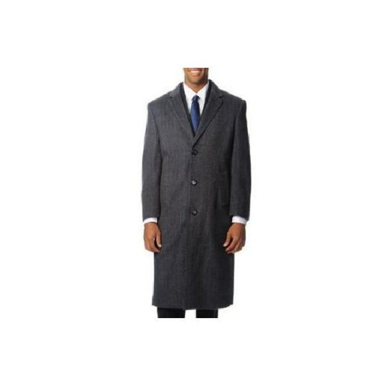 Mens Three Button Herringbone Tweed Cashmere Grey Top Coat – OvercoatUSA
