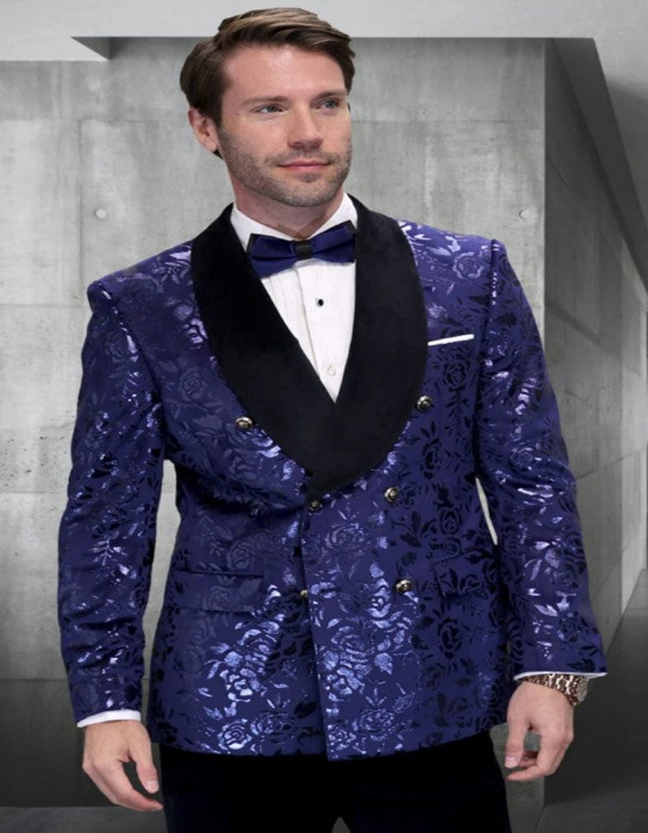 Blue Prom Suit - Blue Homecoming Outfits For Guys Paisley Pattern in S ...