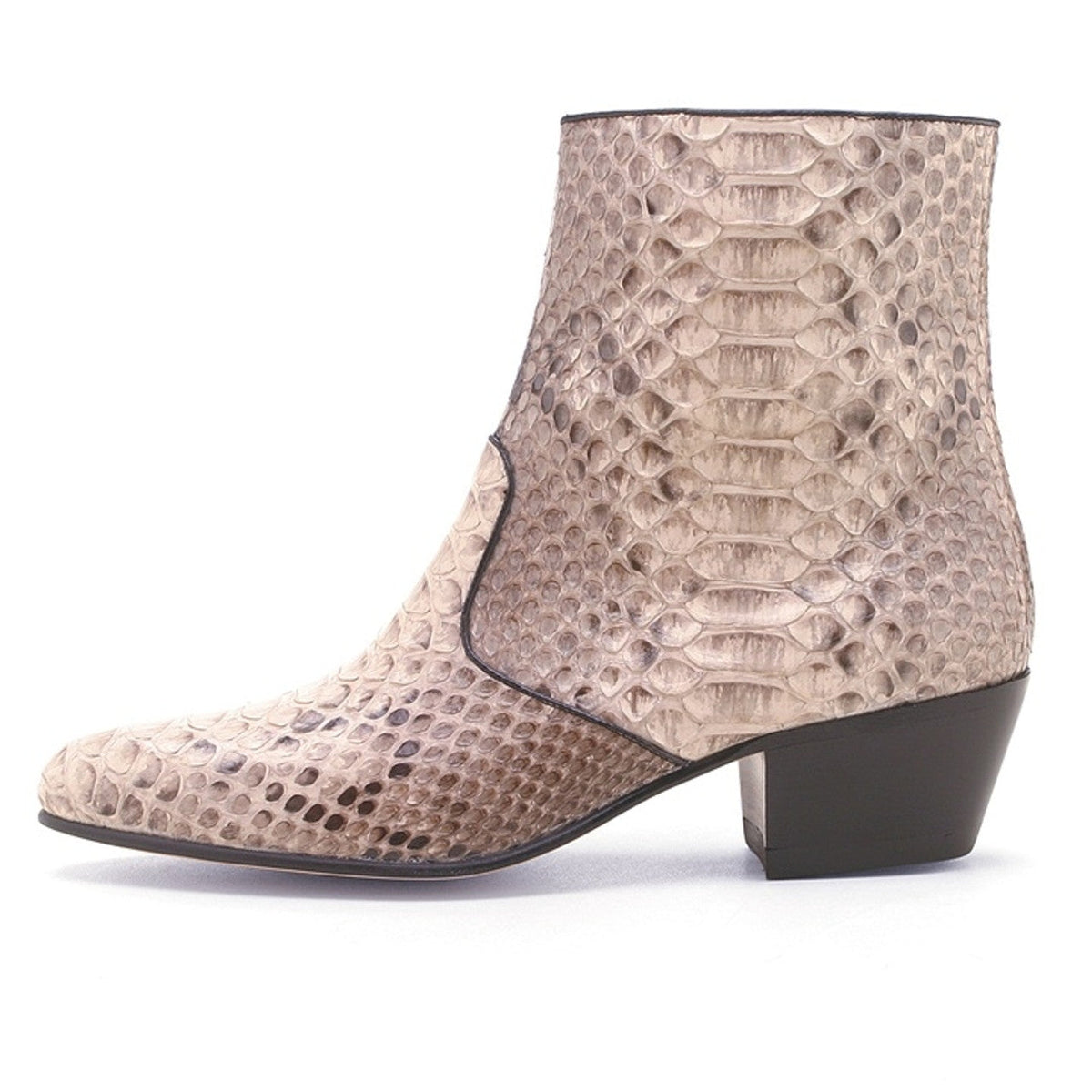 Los Altos Men’s Natural Genuine Python Snakeskin Leather Ankle Boots – OvercoatUSA