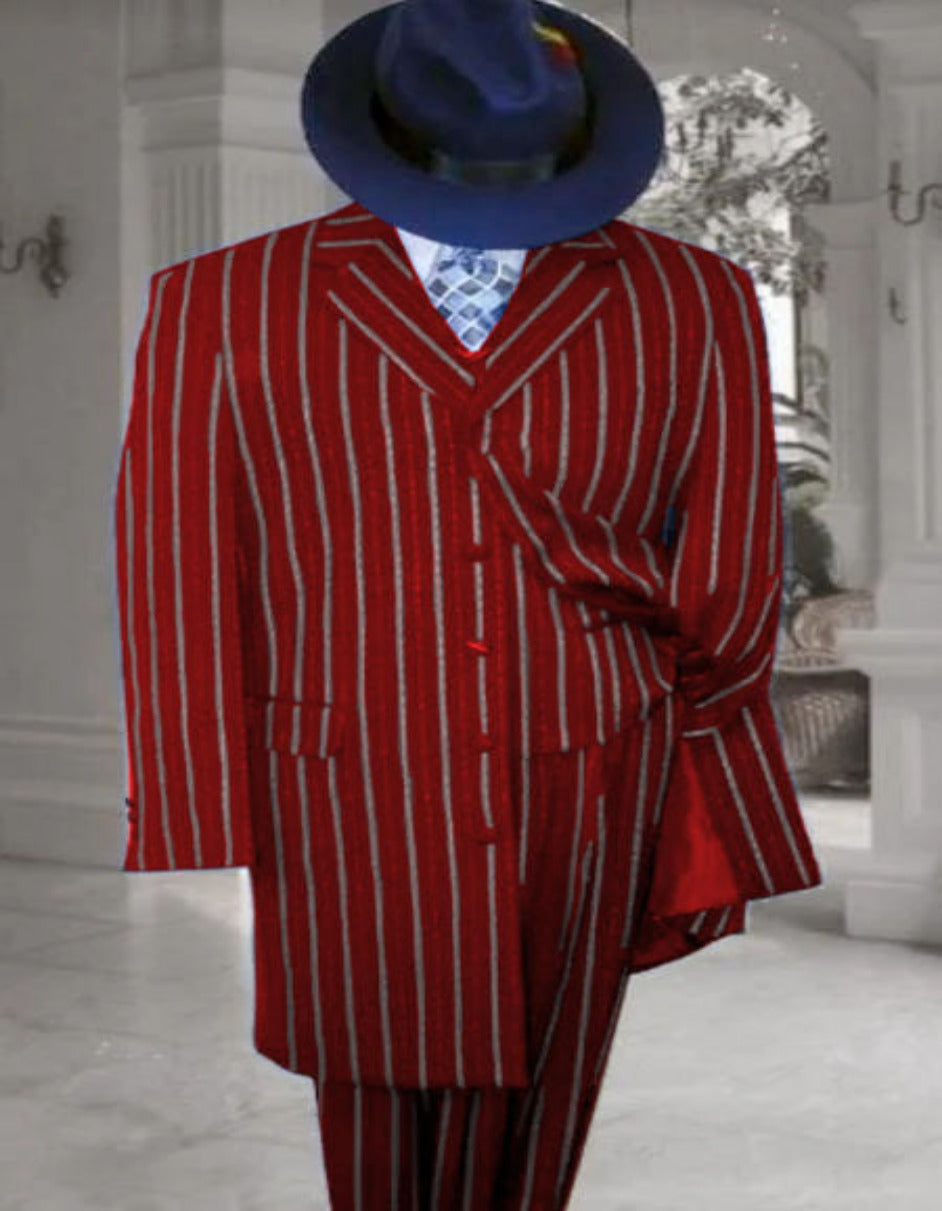 Red Zoot Suit - 1920s Suit - Gangster Long Suit – OvercoatUSA