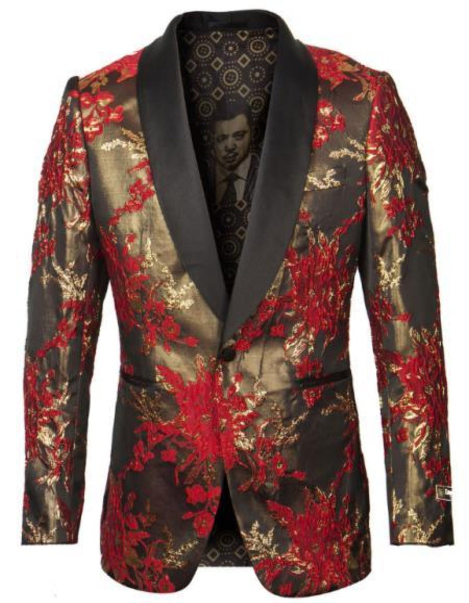 Mens Red Tuxedo Jacket - Red Dinner Jacket – OvercoatUSA