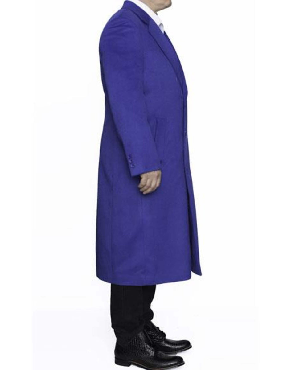 Full Length Royal Blue Wool Dress Ankle length Top Coat/Overcoat ...