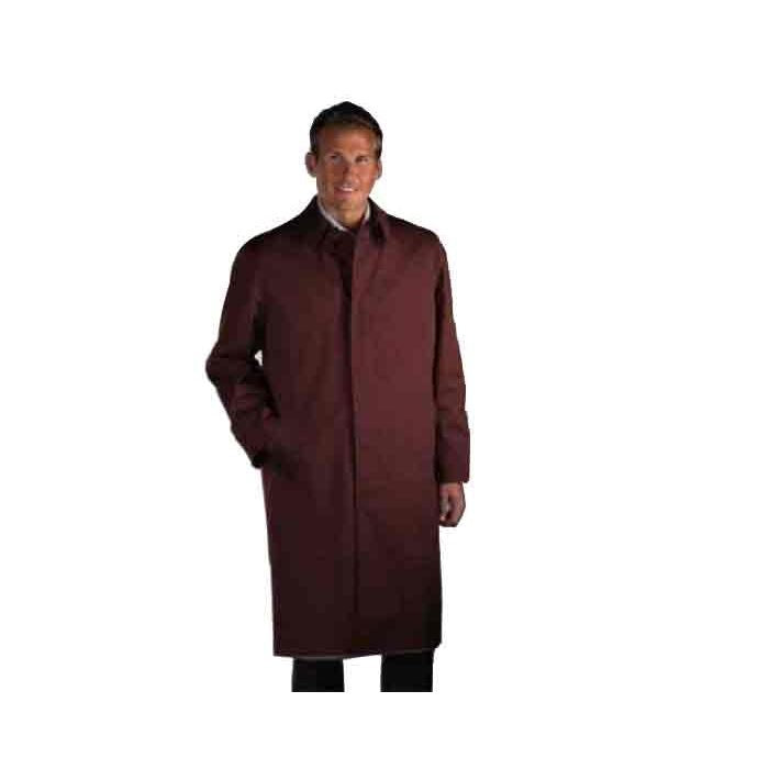 Single Breasted Classic Poplin hidden button Rain coat Brown – OvercoatUSA