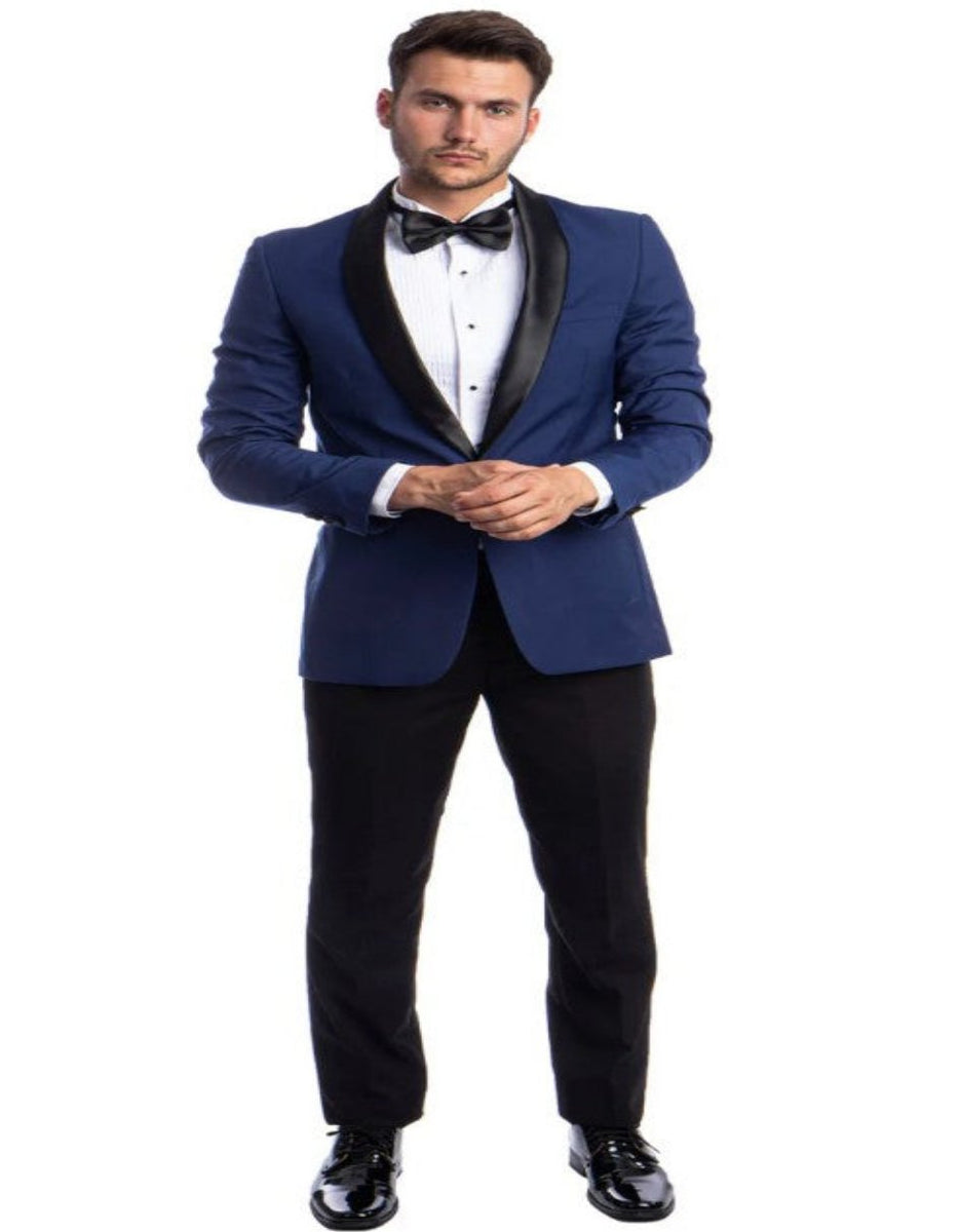 Blue Prom Suit - Blue Homecoming Outfits For Guys Skinny Fit Tuxedo fo ...