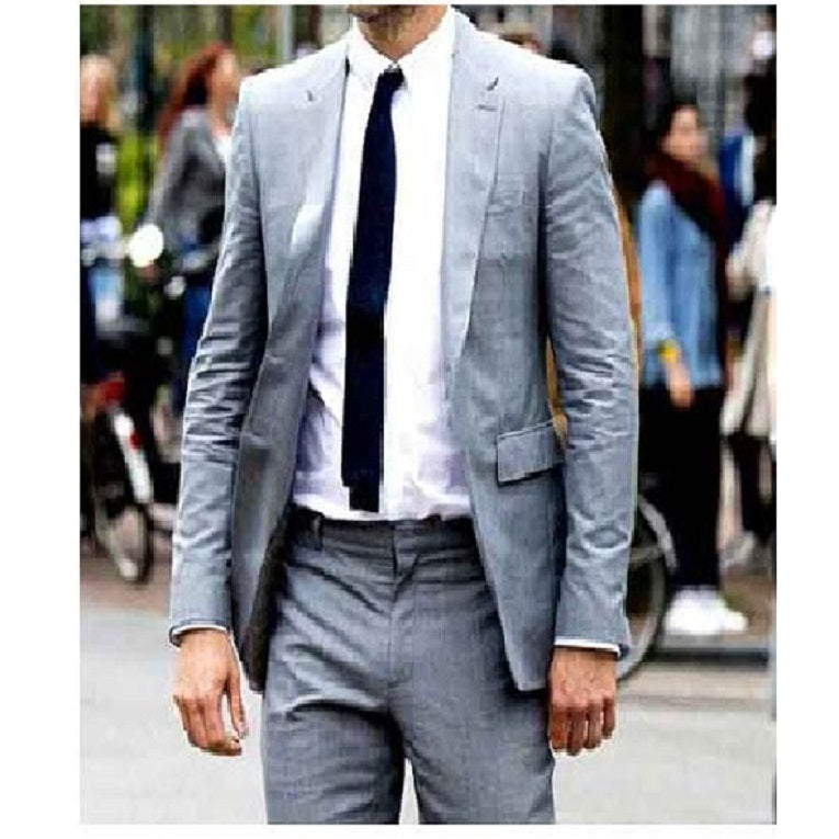 Fully Lined Notch Lapel Four-Button Cuffs Two-Button Suit – OvercoatUSA