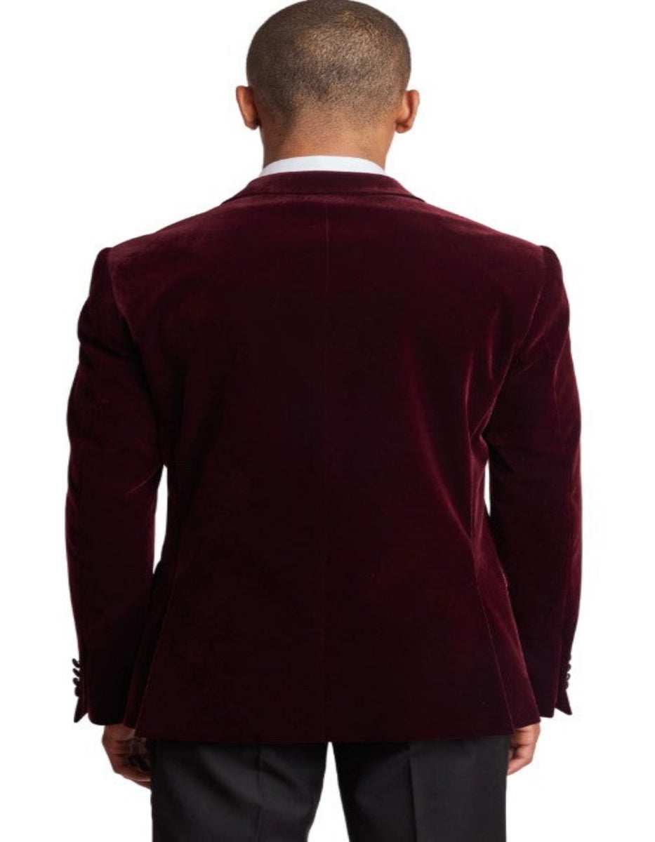 Double Breasted Tuxedo - Velvet Dinner Jacket with Pants in Color Maro ...
