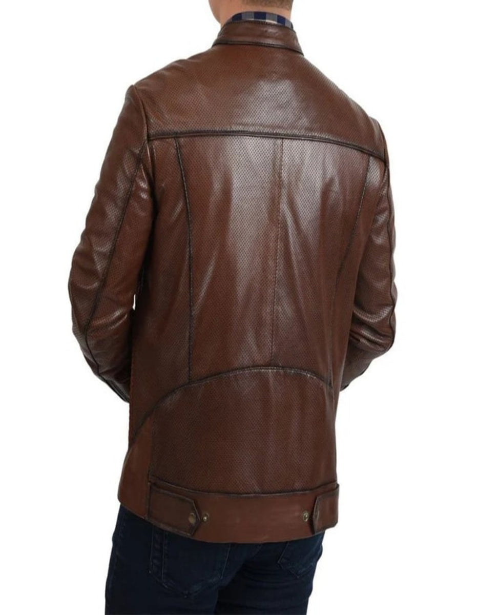 Woven Fine Leather Western Jacket – OvercoatUSA