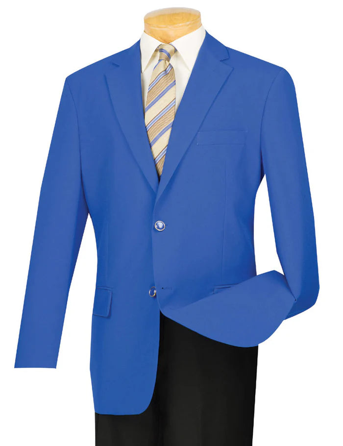 Men's Royal Blue Regular Fit Everyday Blazer – OvercoatUSA