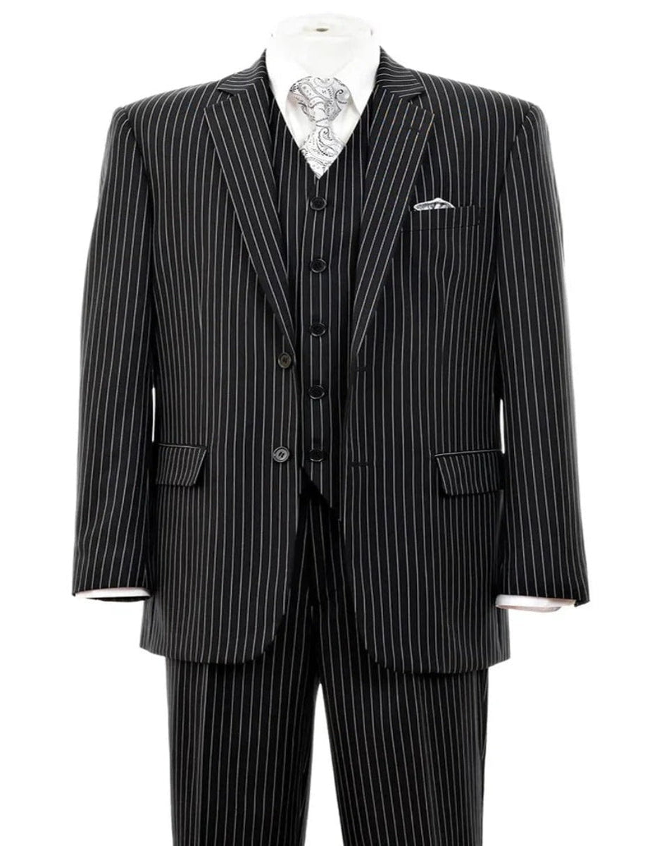 1920s Mens Suit - 1920s Mens Outfit - 1920s costume Bold Pinstripe Bla ...
