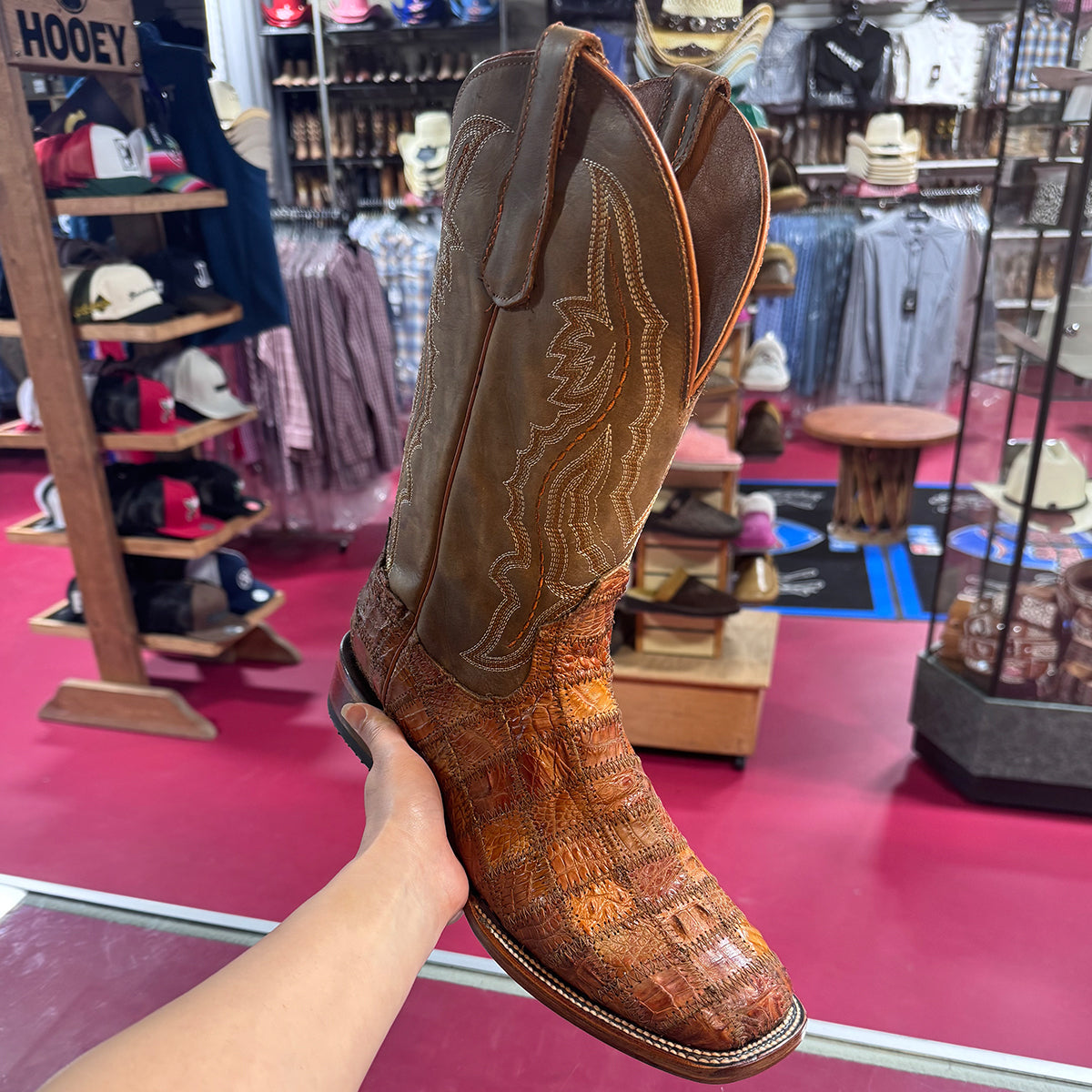 Patchwork Caiman Cowboy Boot – OvercoatUSA