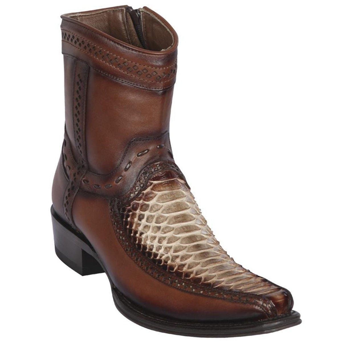Botas de Piton con Venado Cortas Punta Europea LAB-76BF5785 – OvercoatUSA