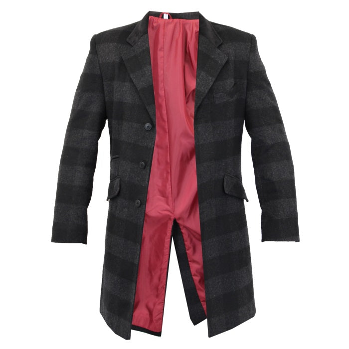 Mens Driving Coat - Mens Car coat - Grey Wool Coat – OvercoatUSA