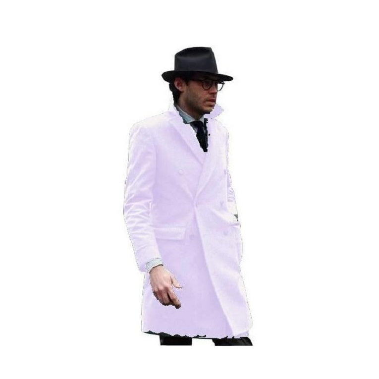 Double Breasted Three Quarter Cream Cashmere Wool Topcoat – OvercoatUSA