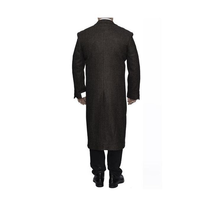 Full Length Wool Dress Top Coat Brown Topcoat - Mens Dark Brown Overco ...