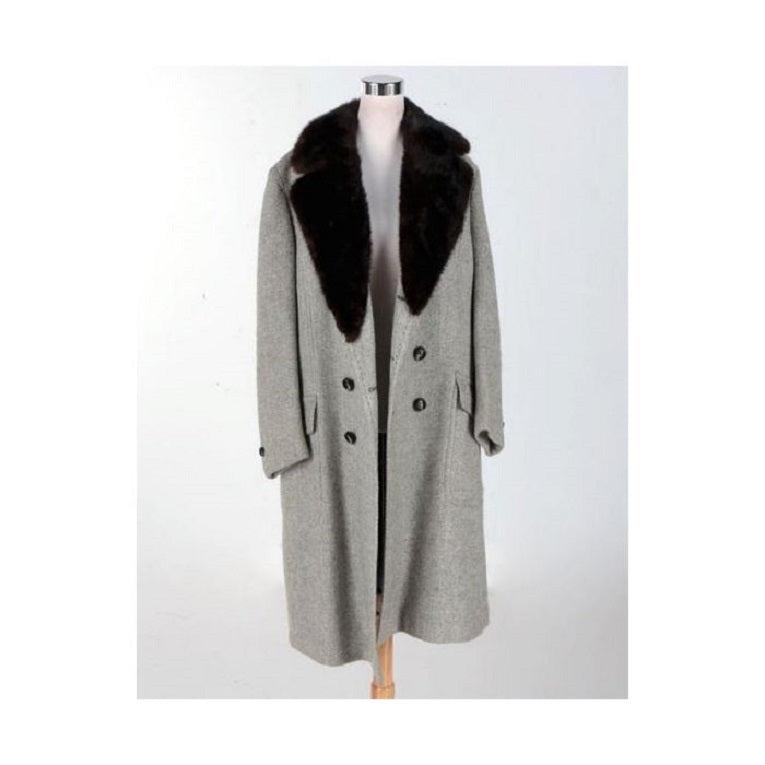 Light Grey Wool Full length Double Breasted Overcoat – OvercoatUSA