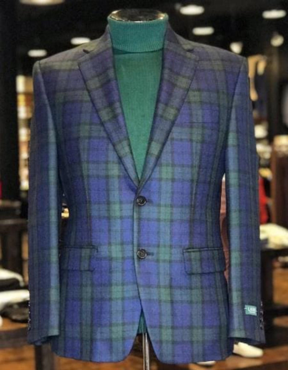 Big and Tall Plait Sport Coat - Windowpane Checkered Scottish English ...