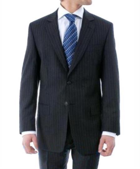 Mens 36 Long Suit - Size 36L Dark Navy Blue Suit – OvercoatUSA